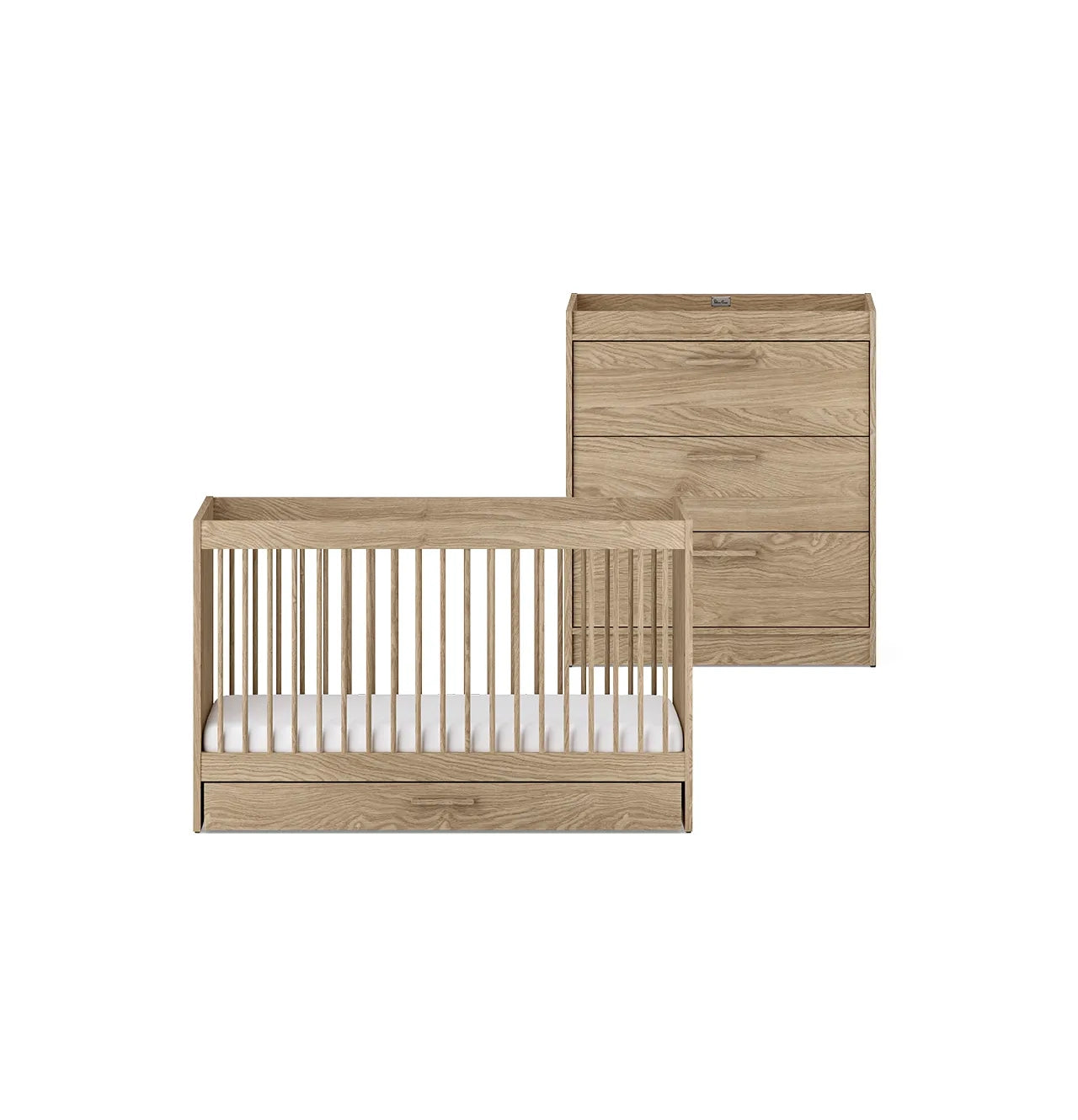 Silver Cross Geneva 2 Piece Nursery Set (Cot Bed & Dresser) – Baby Nest